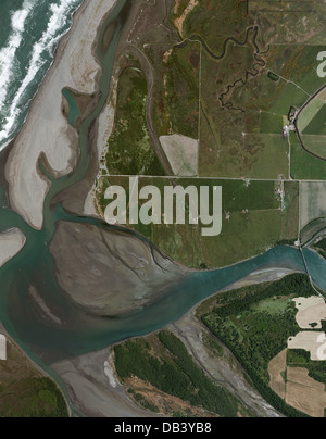 aerial photo map of mouth of Eel River, Humbolt County, California ...