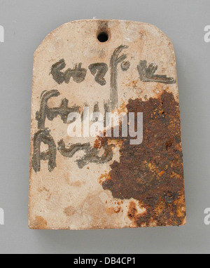 A mummy label inscribed with Demotic script, showcasing ancient ...