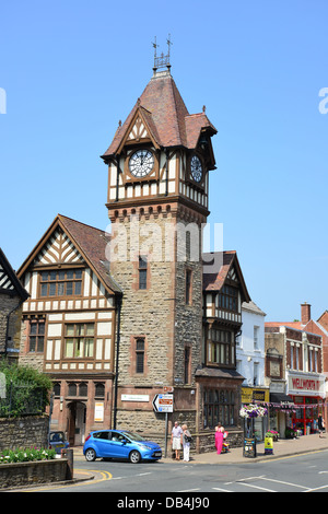 Ledbury library and clock tower, Ledbury, Herefordshire, England, UK ...