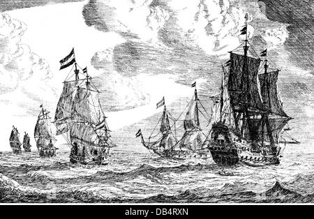 transport / transportation, navigation, warship, Dutch full-rigged ...