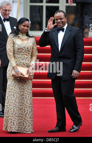 Mswati III, the King of Swaziland and guest Royal Wedding Stock Photo ...