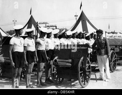 Members of Balilla, an Italian fascist youth movement, parade proudly ...