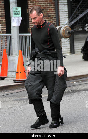 The Human Fuse, Brian Miser celebrities outside The Ed Sullivan Theater ...