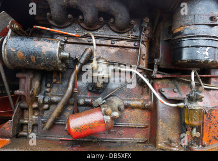 Engine of a Nuffield 342 diesel tractor Stock Photo - Alamy
