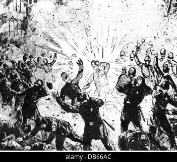 The Haymarket Riot, May 4, 1886, Chicago. Beginning as a strike Stock ...