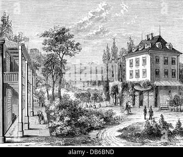 Switzerland, Thurgau, Salenstein, view to Arenenberg Castle with ...