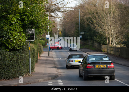 Car Driving Past Road Signs Stock Photo - Alamy