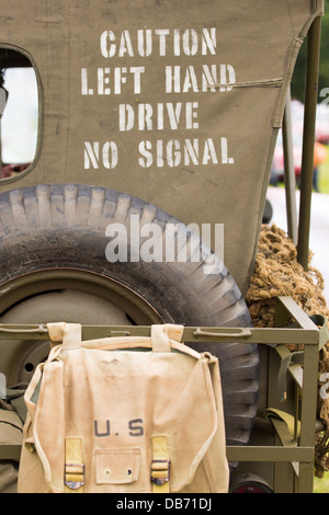American Military vehicle. "Caution, left hand drive, no signal" War ...