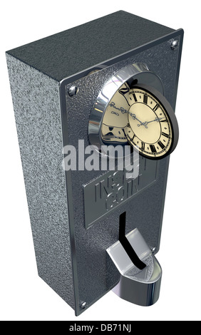 Slot machine in casino showing winning dollar signs. 3D rendered ...