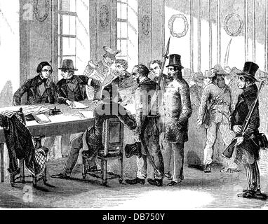 revolution 1848 - 1849, Germany, Dresden, insurgent from the Altmarkt 6 ...