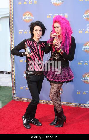 Kent Kaliber and Vyxsin Fiala arrive at The Amazing Race: 10 Year ...