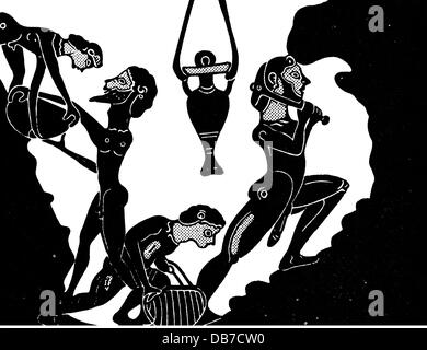 slavery, work, Ancient World, slaves in a Phoenician copper mine ...