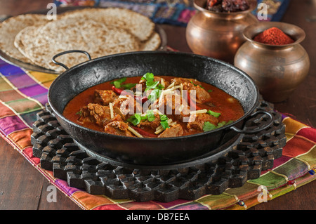 Rajasthani Jungli Maas is a traditional Indian meat dish served with ...
