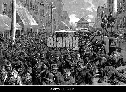 politics, labour movement, strike in Le Creusot, France, March 1870 ...