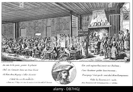 18TH CENTURY FRANCE. Paris. The Ramponneau Tavern 1876 old antique ...