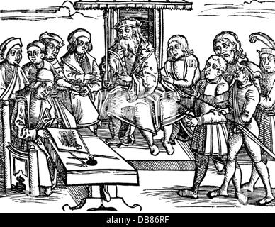 justice, courtroom scenes, court reporter interrogating a vagabond ...