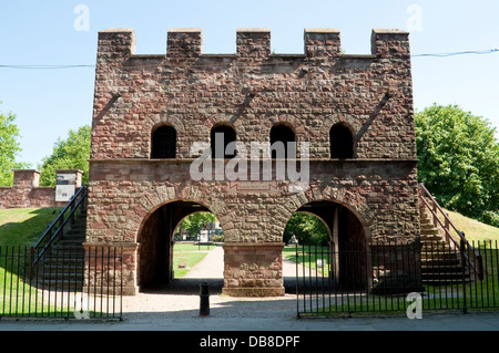 The North Gate of the Roman fort of Mamucium or Mancunium, Castlefield ...