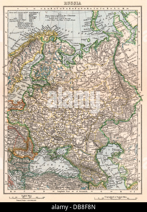 History of Russia. 19th century. Russian serfs working. Colored ...