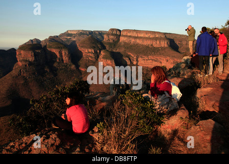 Panorama of the Three Rondavels on the Mpumalanga Panorama Route, with ...