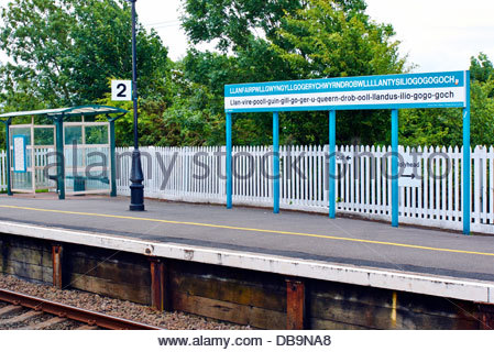 Llanfair PG Railway Station Anglesey Wales Stock Photo - Alamy