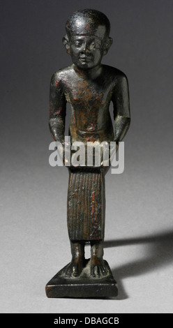 This sculpture of Imhotep, an ancient Egyptian figure, represents one ...