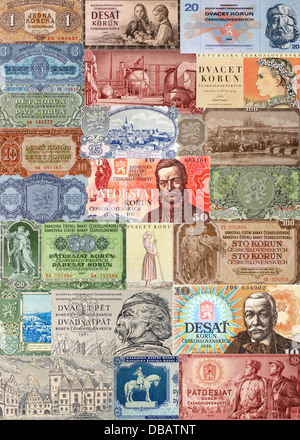 Czech banknotes, Czech paper money Czech currency Stock Photo - Alamy