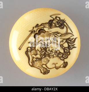 Shoki, a legendary figure in Chinese mythology, is depicted in this ...