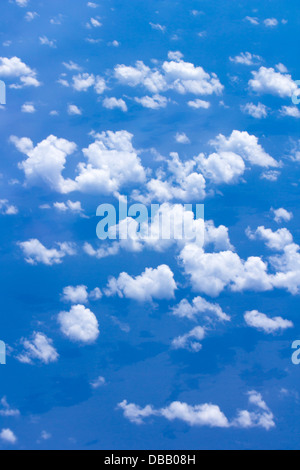 aerial view cloud scatter spread on blue sky layer, can be use as ...