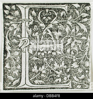 This set of ten ornamental letters showcases elaborate designs of the ...