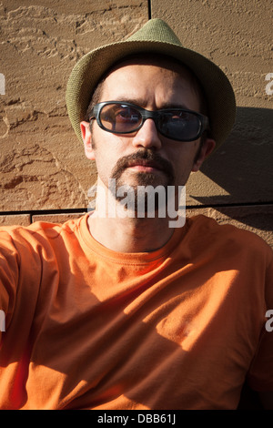 A handsome young man with a goatee beard, Modelrelease Stock Photo - Alamy