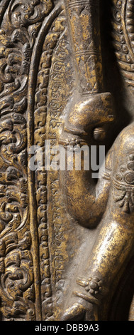 This ancient sculpture depicts the Hindu deities Shiva and Parvati ...