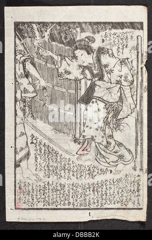 The artwork depicts a scenic view of the Sumida River during spring ...