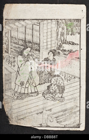 The artwork depicts a scenic view of the Sumida River during spring ...
