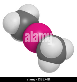 Dimethylmercury (organomercury compound), chemical structure. Skeletal ...
