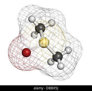 dimethylsulfoxide (DMSO) molecule, chemical structure. DMSO is a ...
