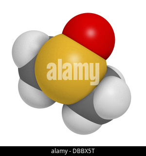 dimethylsulfoxide (DMSO) molecule, chemical structure. DMSO is a ...