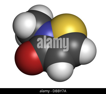 Methylisothiazolinone (MIT, MI) preservative molecule, chemical ...