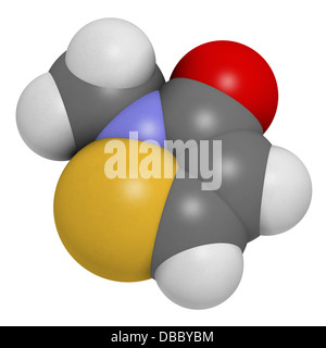 Methylisothiazolinone (MIT, MI) preservative molecule, chemical ...