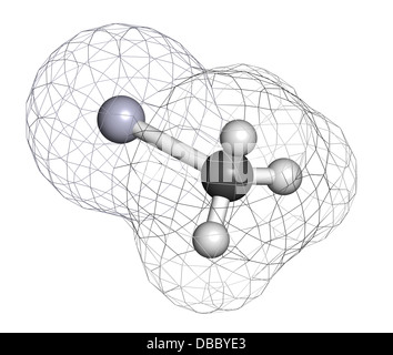 Methylmercury cation environmental pollutant, chemical structure Stock ...
