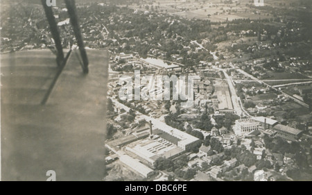 This aerial photograph shows the city of Guelph, Ontario, providing a ...