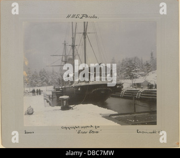 This photograph depicts the British ship H.M.S. Appam, which was ...