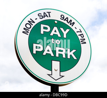 PAY AT METER SIGN Stock Photo - Alamy