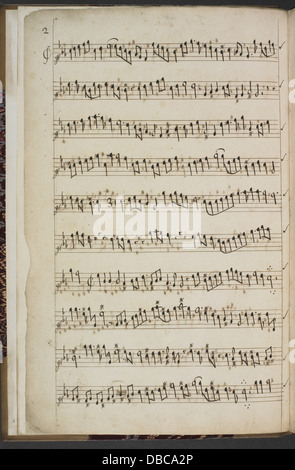 A musical manuscript showing the first three bars of the second piece ...
