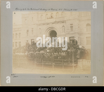 This photograph captures the opening of the Canadian Parliament ...