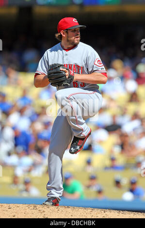 Cincinnati Reds relief pitcher Sam Moll in action during a baseball ...