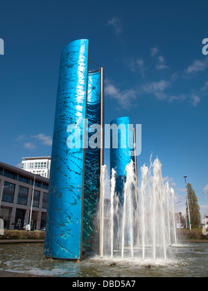 Fountains in Callaghan Square Cardiff Stock Photo - Alamy