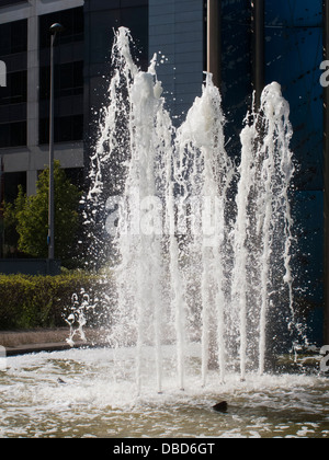 Fountain in Callaghan Square, Cardiff, Wales Stock Photo - Alamy