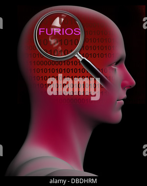 Close up of magnifying glass on attack Stock Photo - Alamy