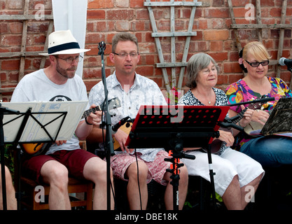 People playing ukuleles Stock Photo - Alamy