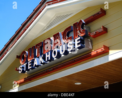 Outback Steakhouse Restaurant Sign Stock Photo - Alamy